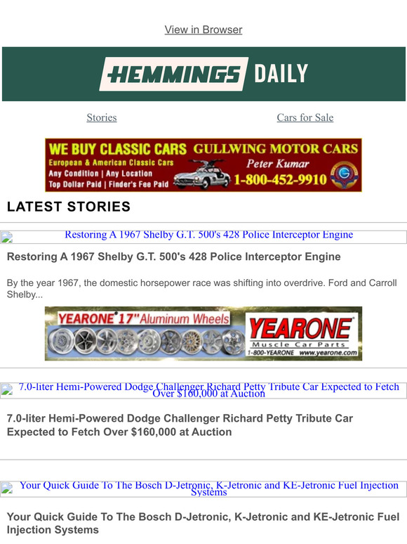 Hemmings: Restoring A 1967 Shelby G.T. 500's 428 Police Interceptor ...