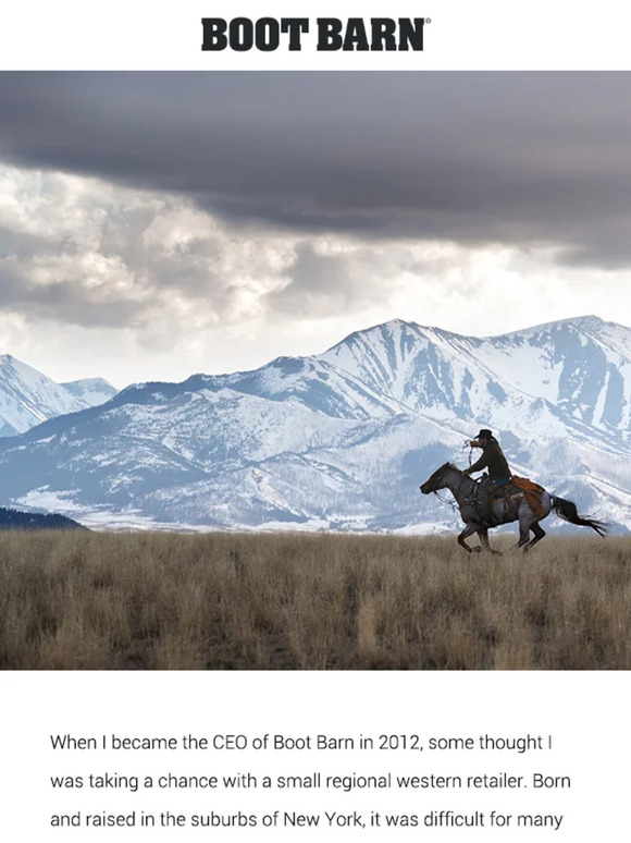 Boot Barn: A note of gratitude this Christmas from Boot Barn CEO Jim ...