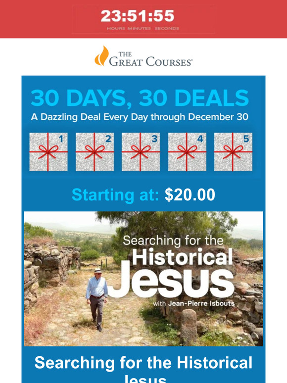 The Great Courses: Deal of the Day - Searching for the Historical Jesus ...
