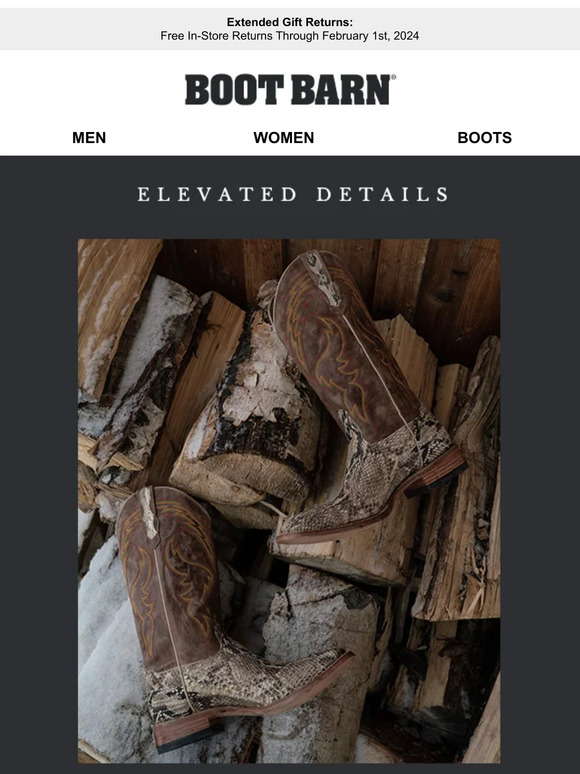 Boot Barn: Elevated Boots With Intricate Details | Milled