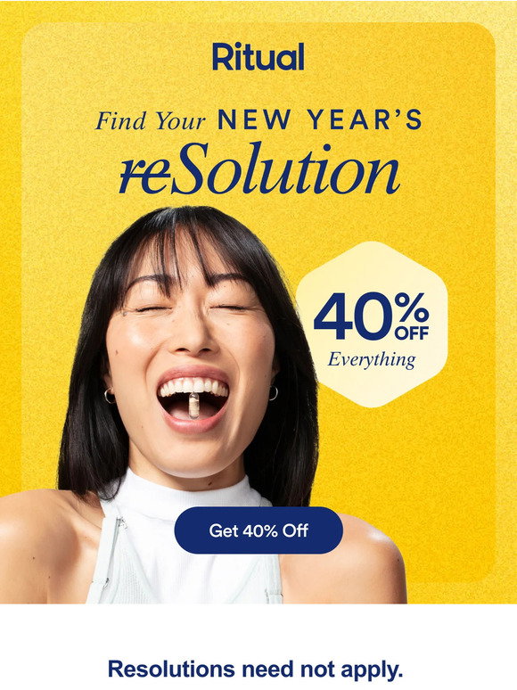 Ritual Email Newsletters: Shop Sales, Discounts, and Coupon Codes