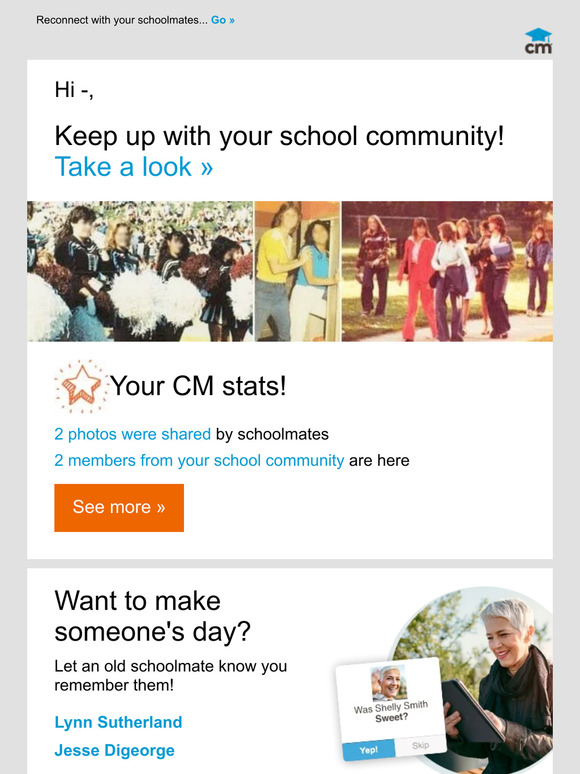 Classmates: See what you may have missed at Classmates.com! | Milled