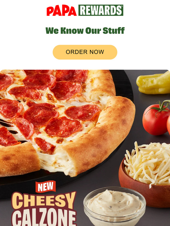 Papa Johns: 🍕 Our All-New Cheesy Calzone Epic Stuffed Crust is Here ...