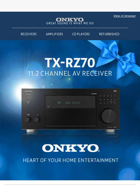 Onkyo: Our Premium AV Receiver | The TX-RZ70 | Milled