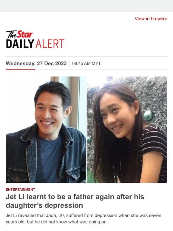 The Star: Jet Li learnt to be a father again after his daughter’s ...