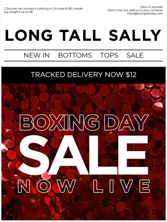 Long Tall Sally: Our Boxing Day Sale is LIVE | Milled