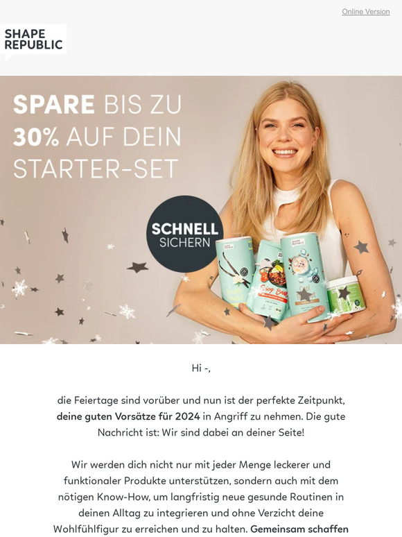 Shape Republic: ⭐ Bis zu -30% für deinen perfekten Start in 2024 | Milled