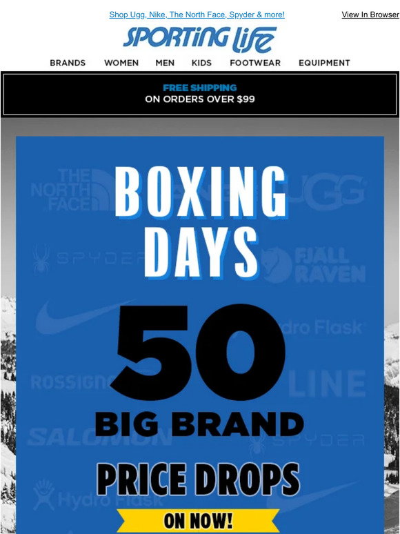 Sporting Life: 💥Boxing Days 50 Big Brand PRICE DROPS! | Milled