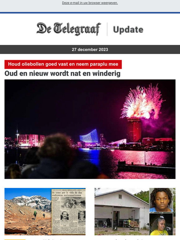 De Telegraaf: Oud en nieuw wordt nat en winderig | Milled