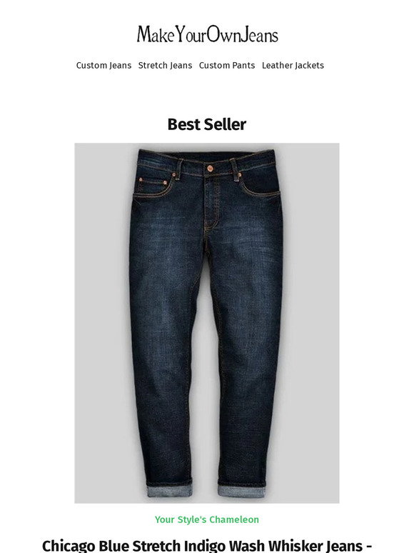 Make Your Own Jeans: Chicago Blue Stretch Indigo Wash Whisker Jeans ...