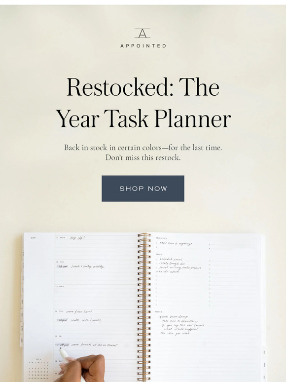 Appointed: The Year Task Planner is Back in Stock! | Milled