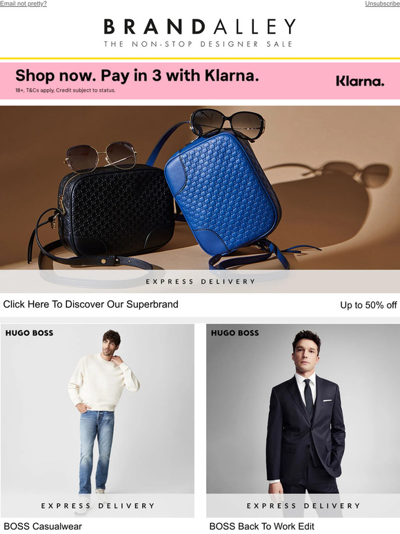 BrandAlley: BOSS, NEOM, Design-Led Luxury Lighting, Gucci, Emma, Crew ...