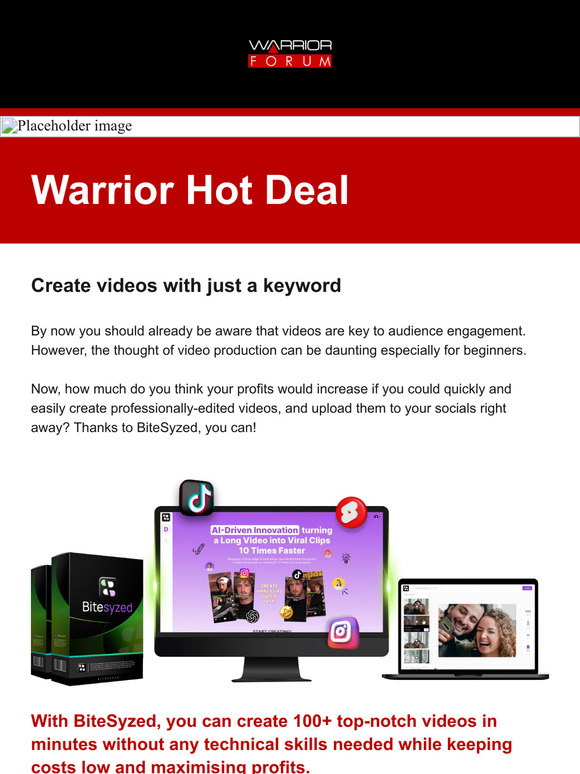 Warrior Forum: You won't ever need to be on camera ever again with this ...