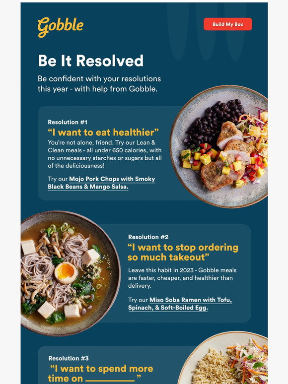 Gobble: New Year’s resolutions you can actually keep | Milled