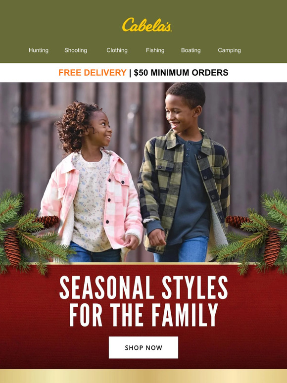 Cabela's: Seasonal Styles For The Whole Family! | Milled