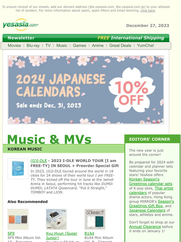 YesAsia: New at YesAsia: 2024 Calendars, Marry My Dead Body, (G)I-DLE ...