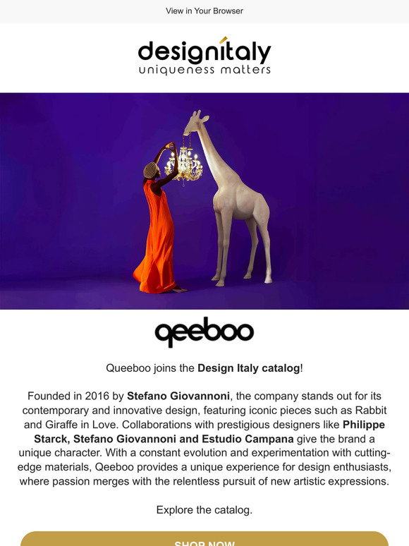 Design Italy: Queeboo joins the Design Italy catalog! | Milled