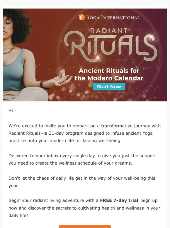 Yoga International: Introducing the Radiant Rituals - Join Now for FREE! | Milled
