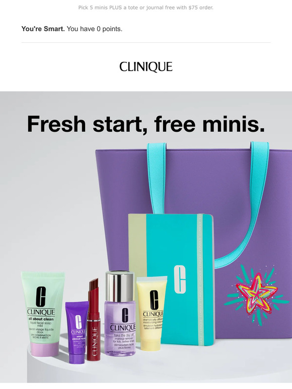 Clinique: YOUR PICK! Get a mini routine for great skin. | Milled