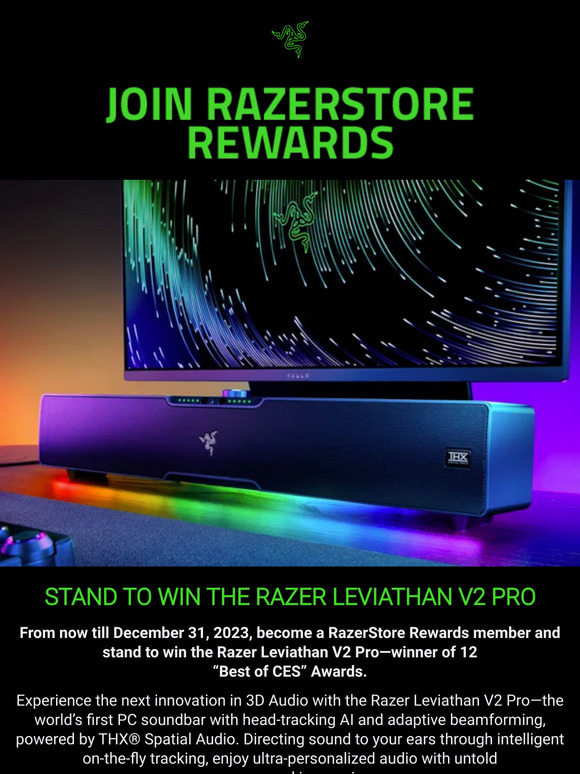 Razer: Stand to Win the Razer Leviathan V2 Pro | Milled