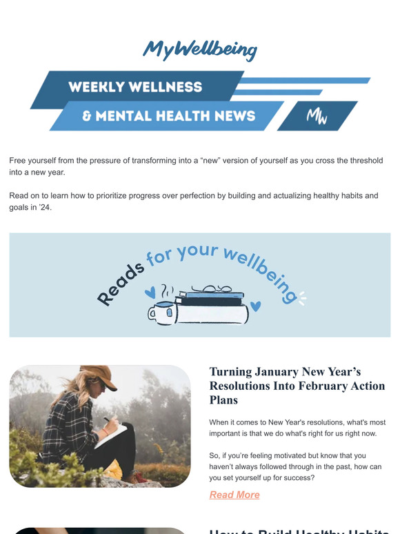 MyWellbeing: Goal setting and healthy habits in 2024 | Milled