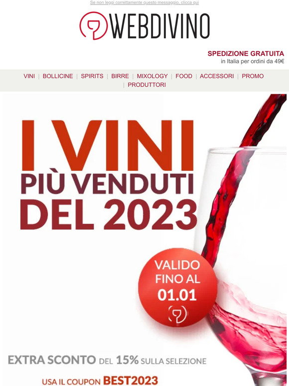 Webdivino: EXTRA -15% 🍾 Sui vini più venduti del 2023 | Milled
