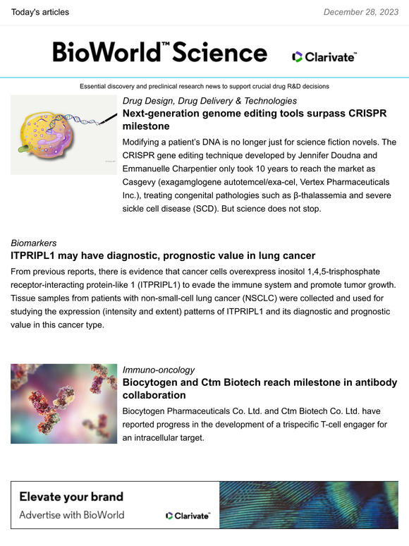 BioWorld: Next-generation genome editing tools surpass CRISPR milestone ...