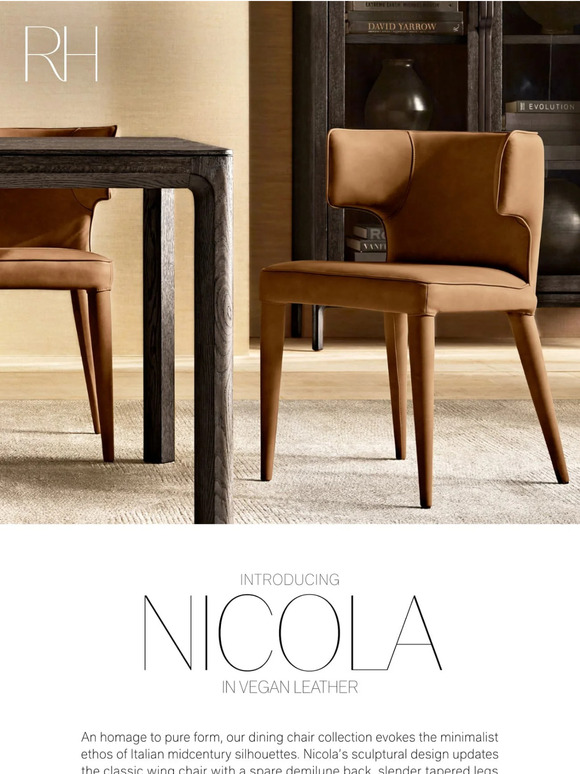 RH: Explore the New Nicola Dining Chair Collection | Milled