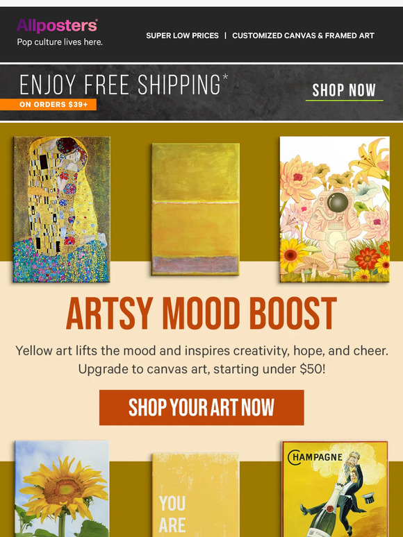 All Posters: Yellow art is a mood boost! | Milled