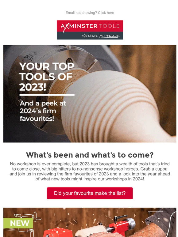 Axminster Tools: Your Top Tools of 2023! | Milled