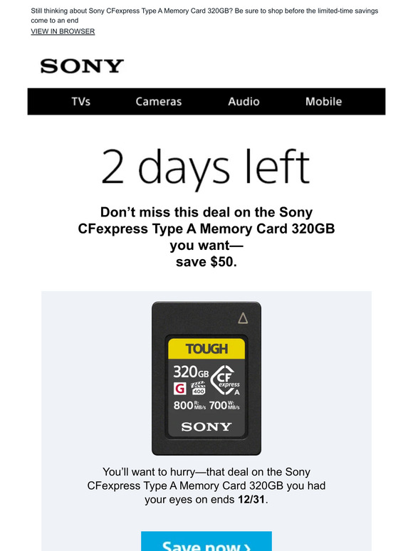 Sony: Savings End Soon | Get What You Wanted for $50 Off | Milled