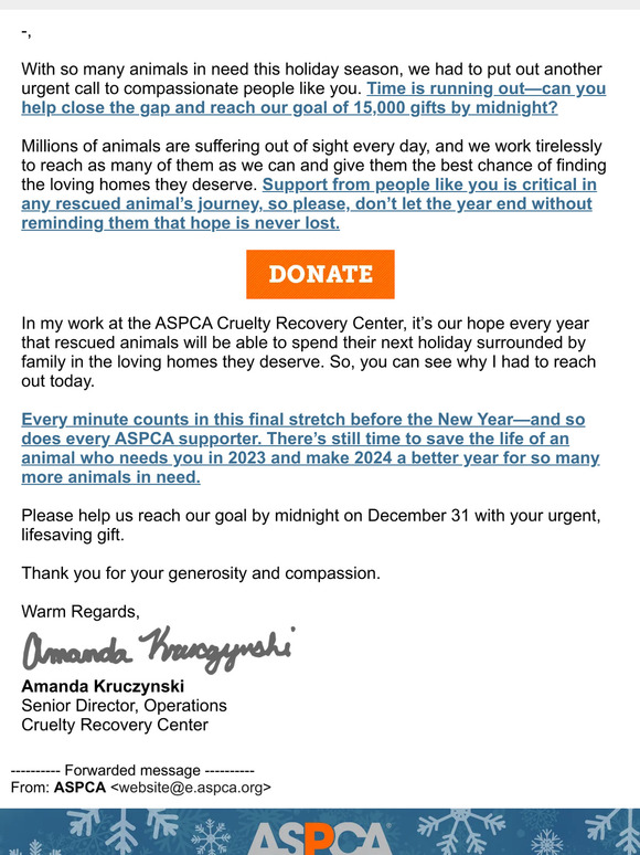 ASPCA: —, bumping this up in your inbox! | Milled