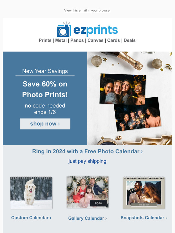 ezprints.com-Personalized Photo Gifts, Cards and A: Ring in 2024 with a Free Photo Calendar ...
