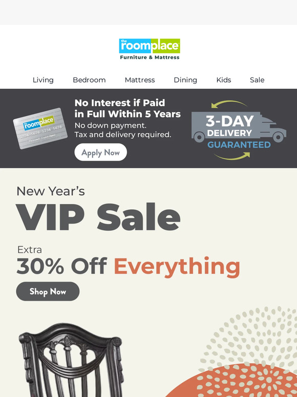 The RoomPlace: Start Fresh in 2024: VIP Sale is Here! Extra 30% Off ...