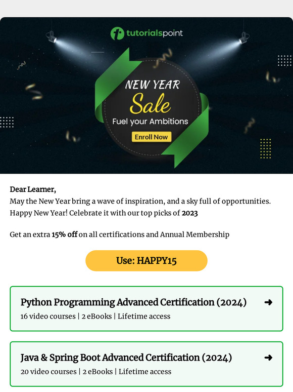 Tutorialspoint: Let's Conquer 2024 Together | Milled