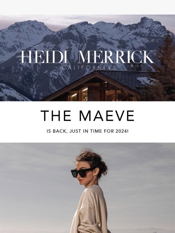 Heidi Merrick: The MAEVE is back just in time for 2024! | Milled