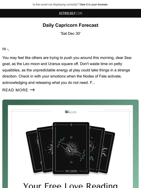 Astrology: Your Daily Complete Forecast - Sat Dec 30 | Milled