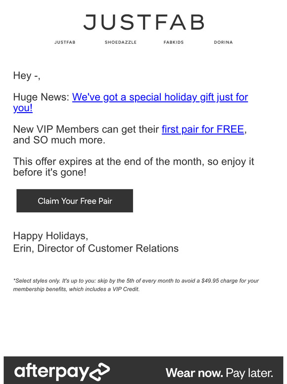 JustFab Email Newsletters: Shop Sales, Discounts, and Coupon Codes