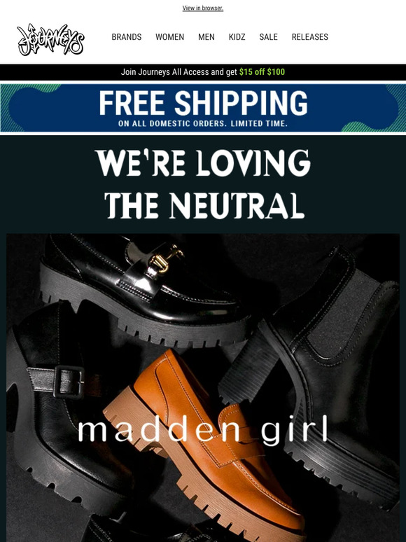 Journeys Email Newsletters: Shop Sales, Discounts, and Coupon Codes