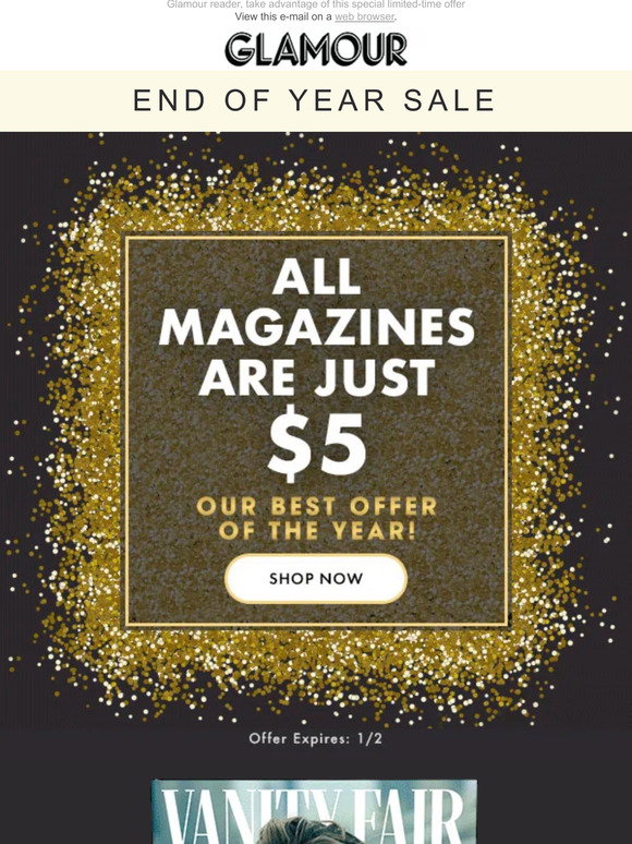Glamour: Don’t Miss Out: All Magazines Are Just $5! | Milled