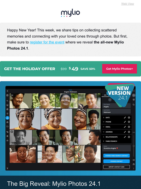 Mylio: Expert tips on connecting through photos! | Milled