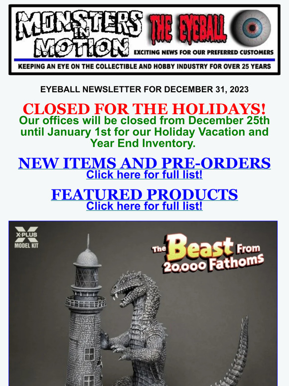 Monsters in Motion: Robocop Model Kits, Ray Harryhausen Model Kits ...
