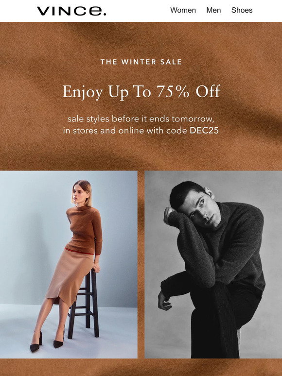 Vince.: Black Friday Starts Now: 30% Off Almost Everything | Milled