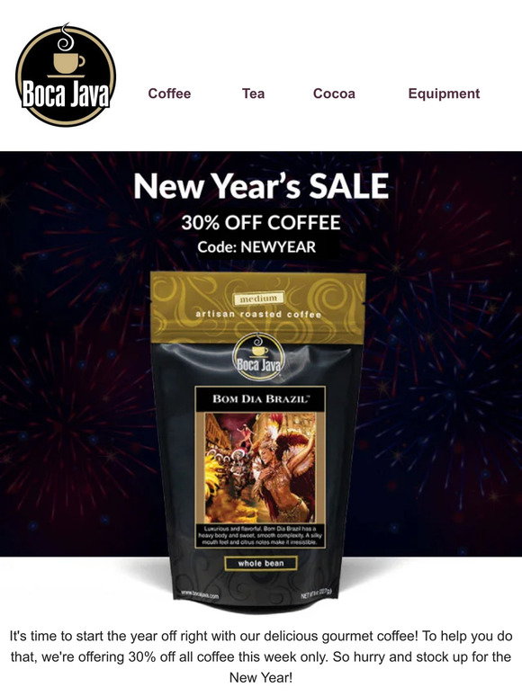 Boca Java: Take 30% OFF 🎆 New Year's Sale 🎆 | Milled