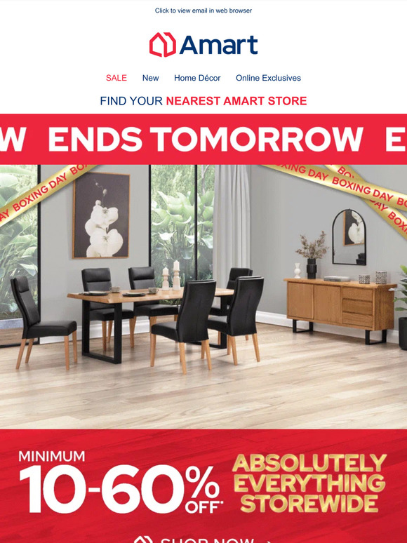 Super Amart Pty Ltd: STORES OPEN TODAY: Everything on sale! | Milled