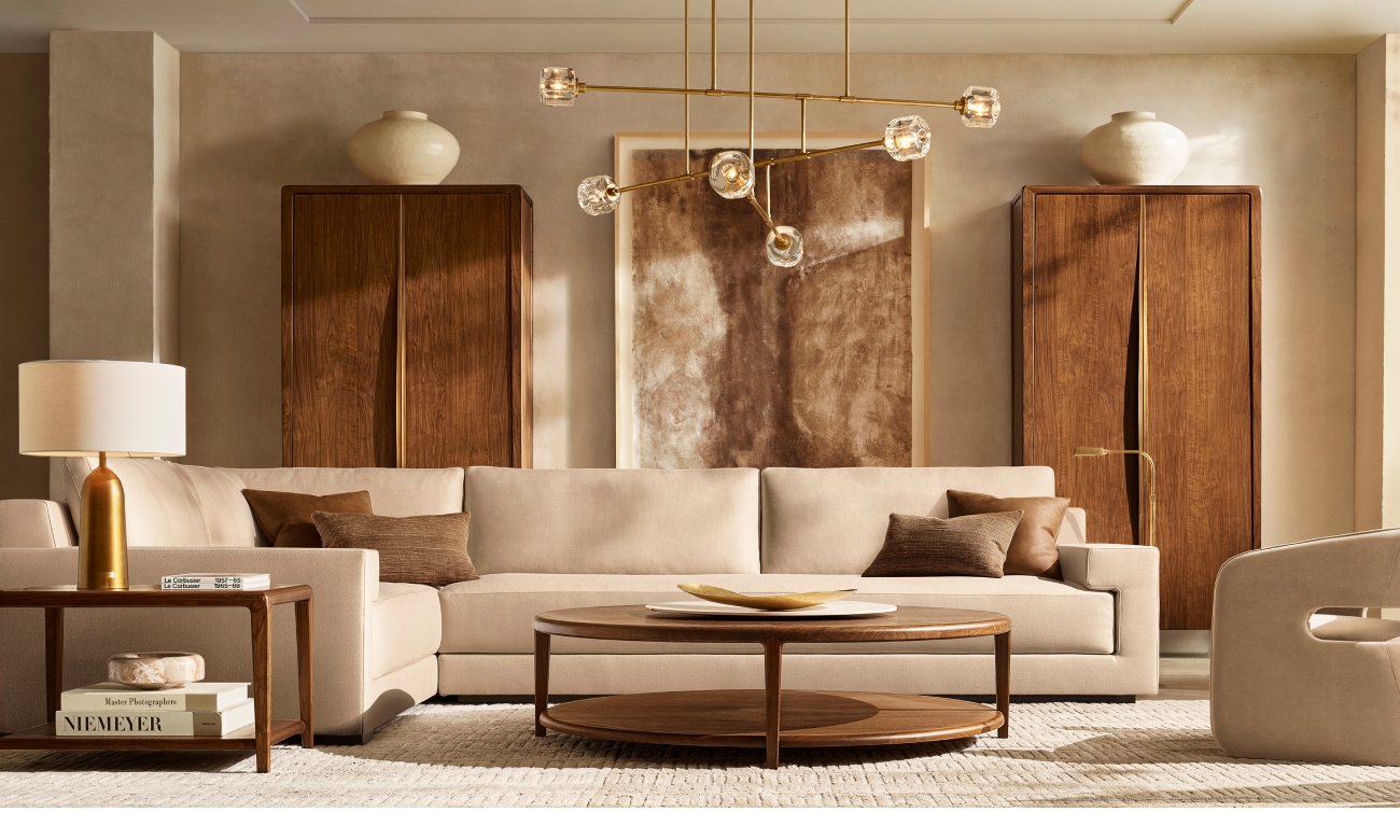 Restoration Hardware: The Gael Collection American Walnut. Designed by Julie Lawrence. | Milled