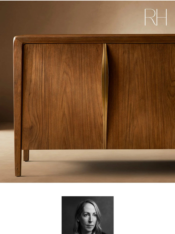 Restoration Hardware: The Gael Collection American Walnut. Designed by Julie Lawrence. | Milled