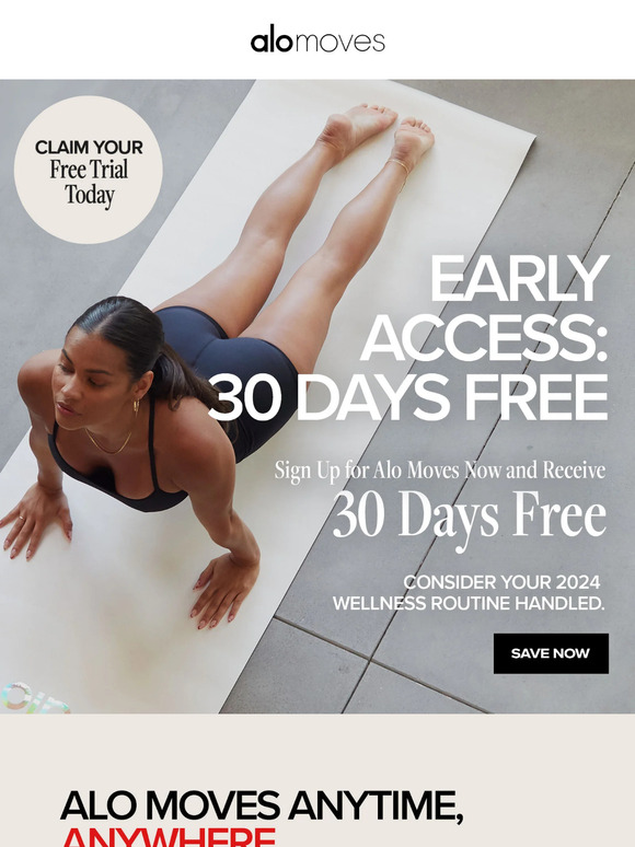 Alo Yoga: You've unlocked Early Access 🔐 | Milled