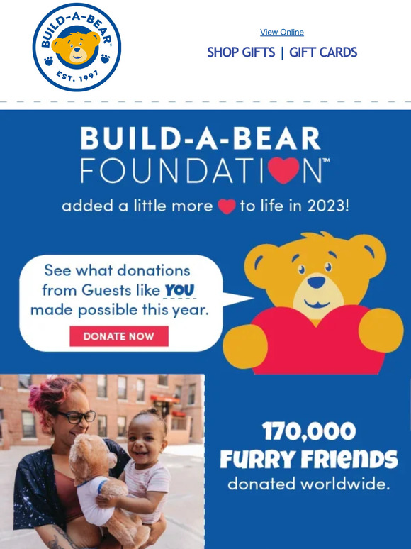 Build-A-Bear: Build-A-Bear Foundation End of Year Recap! | Milled