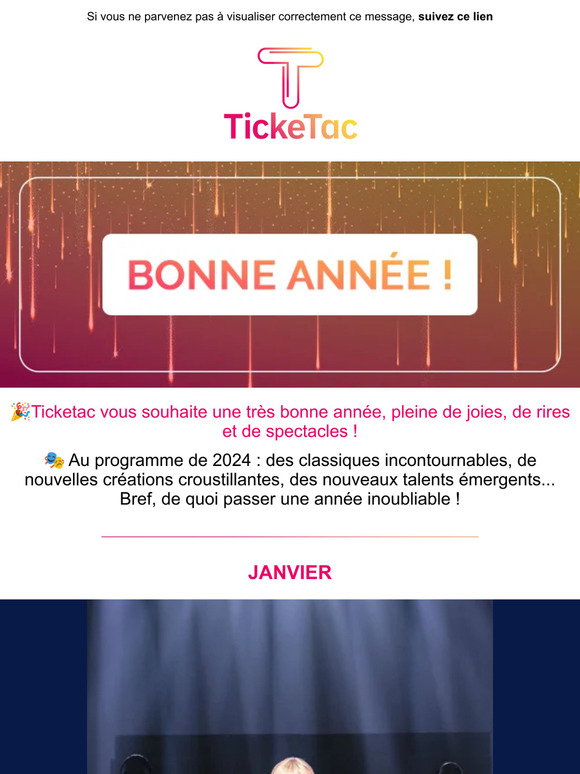 Ticketac: 📅 Votre Programme de 2024 | Milled